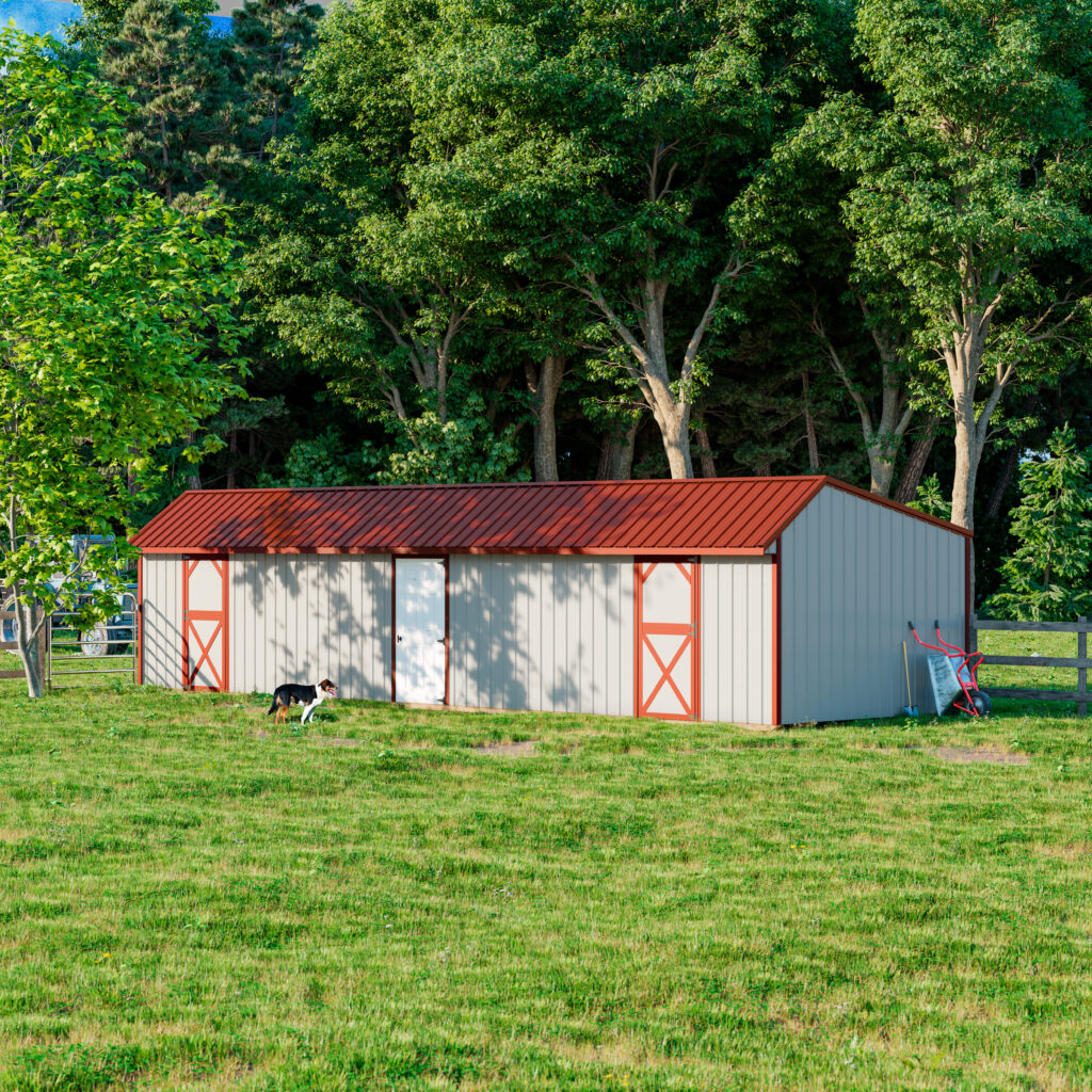 Ultimate Horse Barns Georgia 12' Wide Portable Shed Row Horse Barns